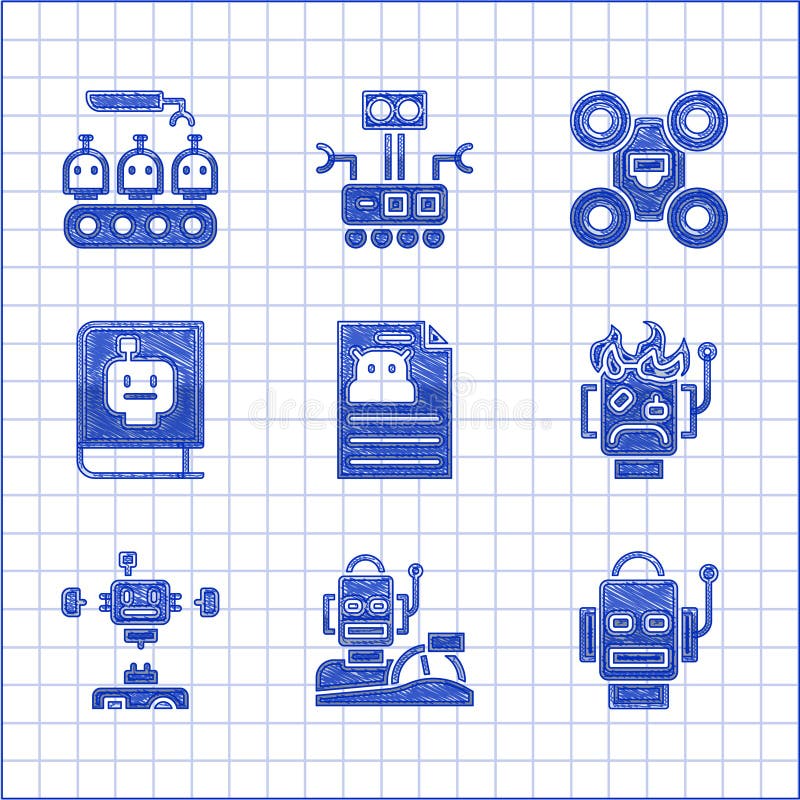 Set Technical Specification, Robot Humanoid Driving Car, Burned Out ... Set Technical Specification, Robot Humanoid Driving Car, Burned Out ...