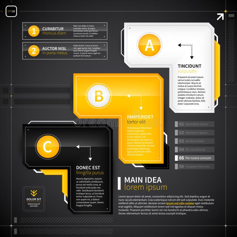 Set of 3 techno options stock vector. Illustration of direction - 53646133