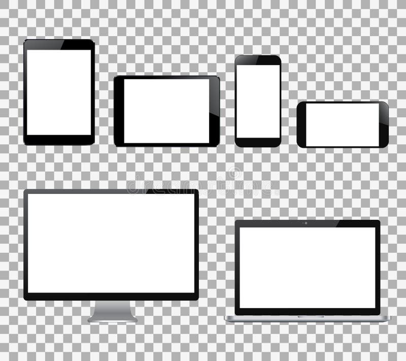 Set Technology Devices with White Display - Vector Stock Vector ...