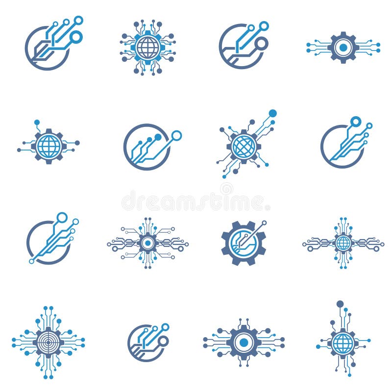 Set of Technology Elements. Stock Vector - Illustration of info ...