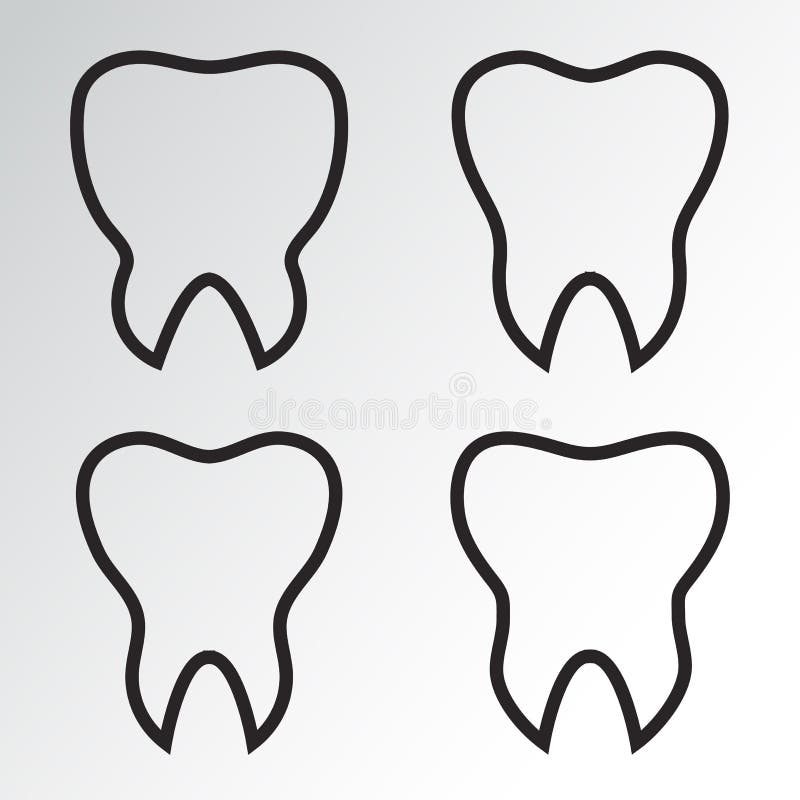 Teeth Outline Stock Illustrations – 22,883 Teeth Outline Stock ...