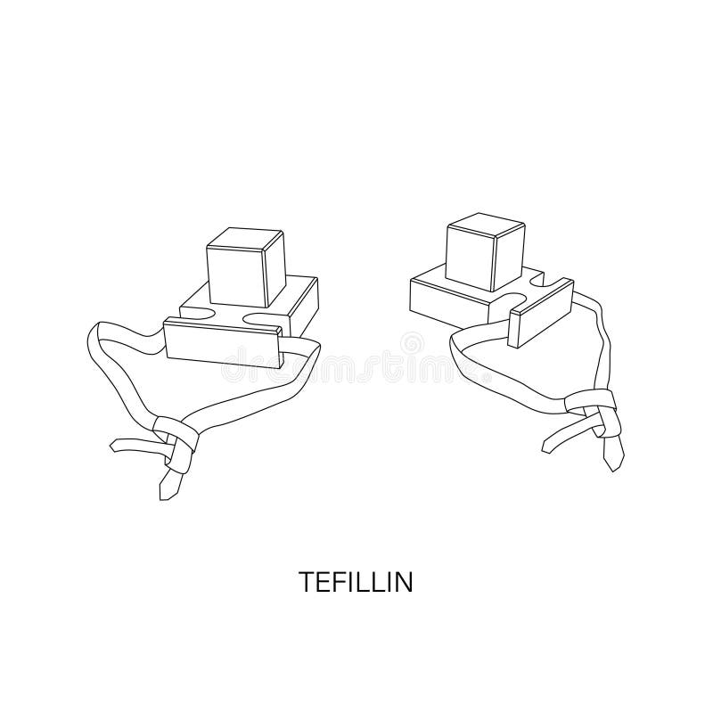 Set of Tefilin - Phylacteries Stock Vector - Illustration of pray ...