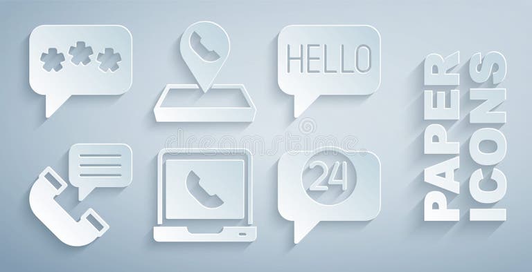 Set Telephone 24 Hours Support, Hello in Different Languages ...