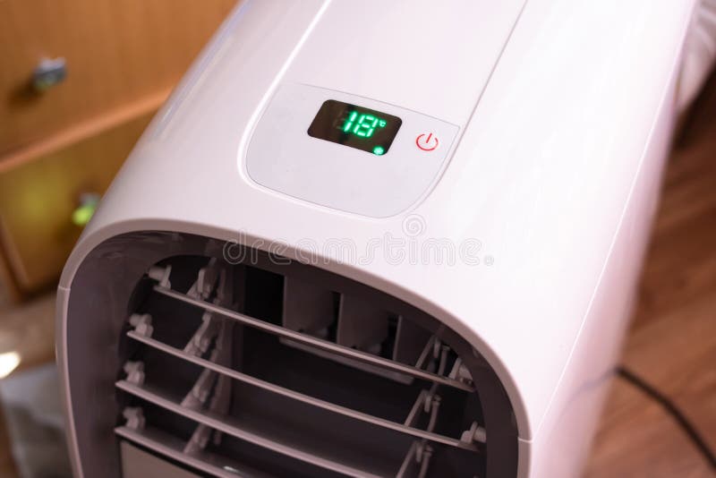 The Set Temperature on the Air Conditioner Display Stock Photo - Image ...