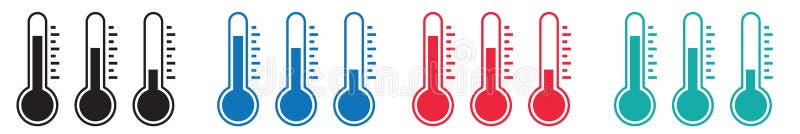 Temperature Symbol Set. Thermometer Symbols, Temperature Scale, Weather ...