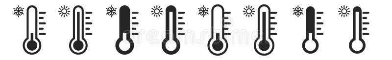 Set temperature symbol 3 stock vector. Illustration of instrument ...