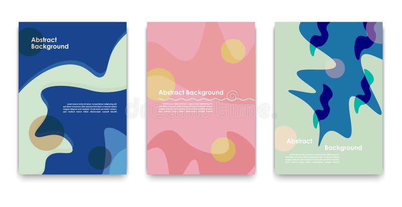 Set Template Abstract Background Flat Vector Illustration,Shapes ...