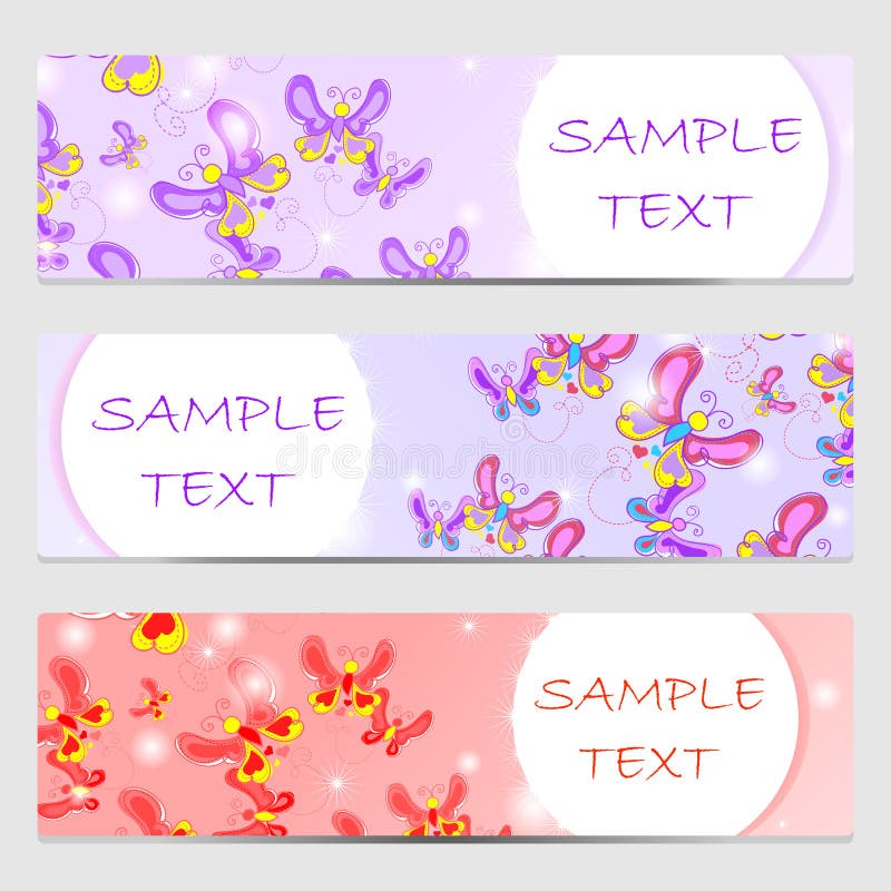 Set of Template Banners. Bright Modern Abstract Design for Your Stock ...