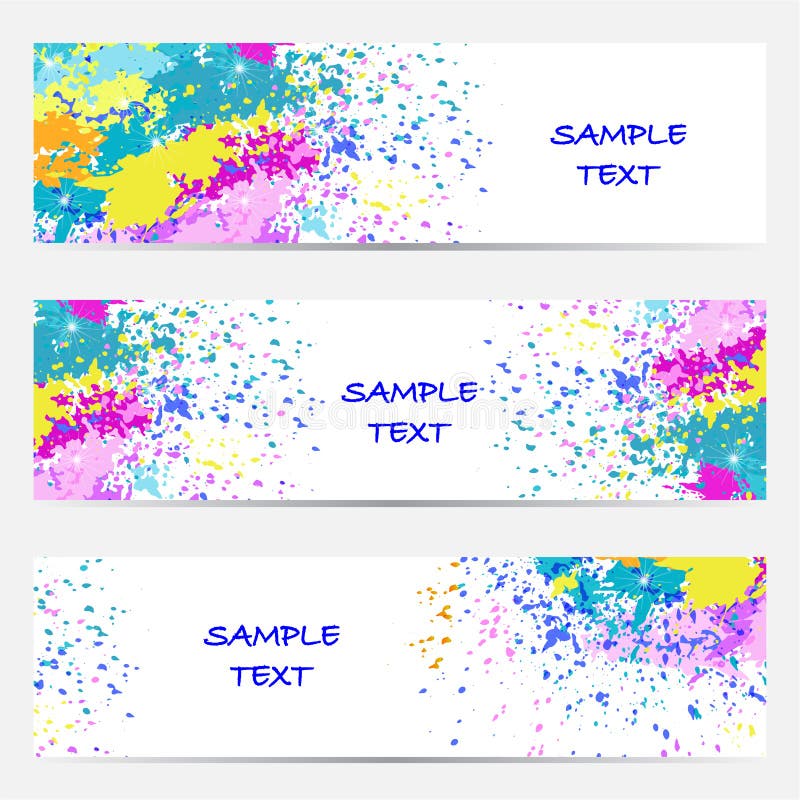 Set of Template Banners. Bright Modern Abstract Design for Your Stock ...