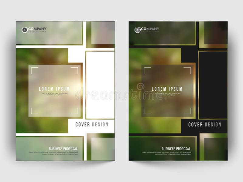 Set Of A4 Template Or Cover Layout With Creative Design. Stock ...