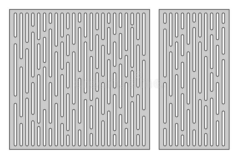 Set Template for Cutting. Line Geometry Pattern. Laser Cut. Ratio 1:1 ...