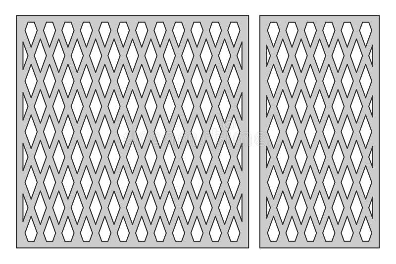 Set Template for Cutting. Square Pattern. Laser Cut Stock Vector ...