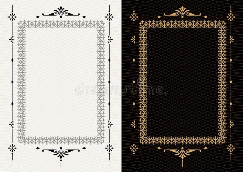 Set Template of Decorative Vintage Frames,borders Rectangular Shape ...