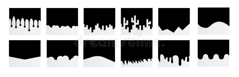 Set of Template Dividers Shapes for Website. Collection of Design ...