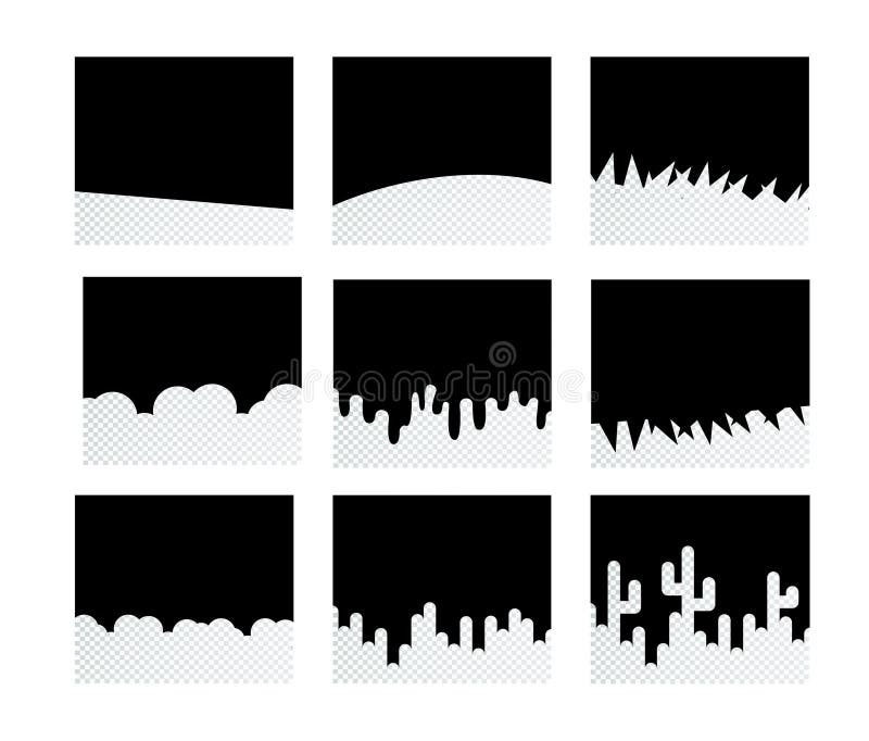 Set of Template Dividers Shapes for Website. Collection of Design ...