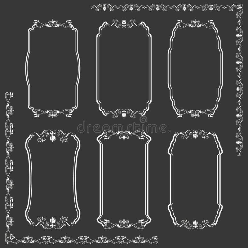 A Set of Template Frames of Different Shapes. Vector Illustration Stock ...