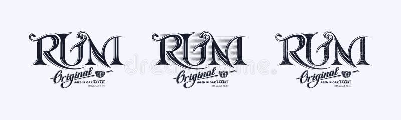 Set of Template Label for Rum Stock Vector - Illustration of layout ...