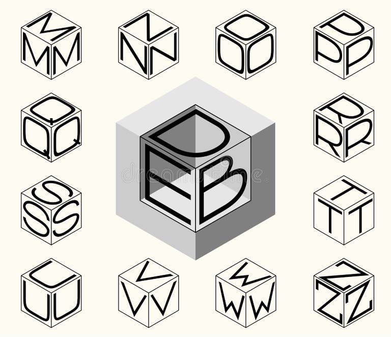 Cube Letters Stock Illustrations – 9,784 Cube Letters Stock ...