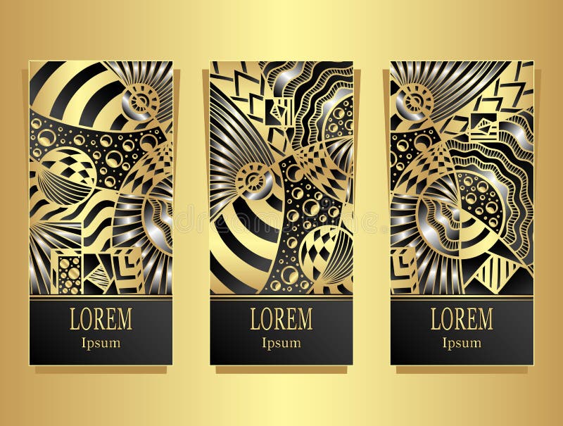 Set Template for Package from Luxury Abstract Cosmos Background in ...