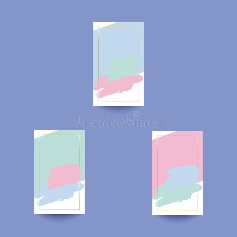 A Set of Multi-colored Advertising Banners for Stories and More Stock ...