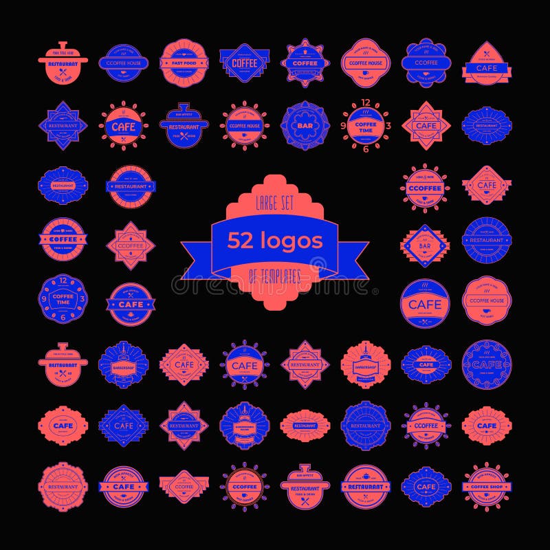 A Set of Templates for Creating Logos. Stock Illustration ...