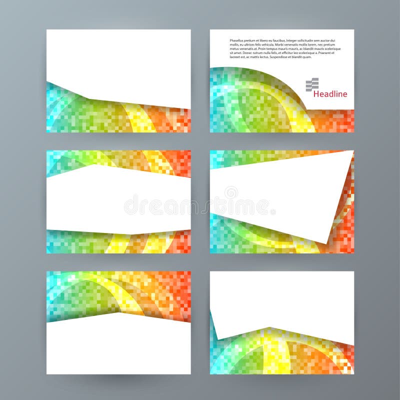 Set Templates Horizontal Presentation Brochure Powerpoint Slide06 Stock ...