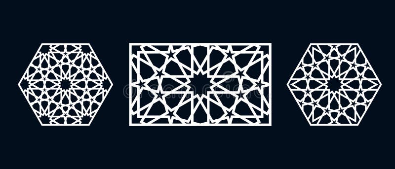 Islamic Pattern for Laser Cutting Stock Vector - Illustration of mosaic ...