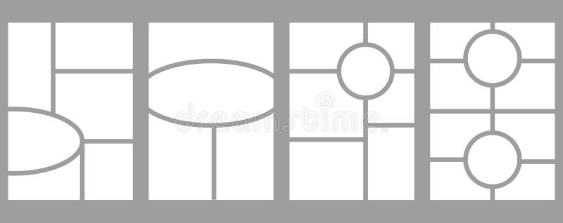 Set of Templates Minimalistic Geometric Photo Frames. Mood Board or ...