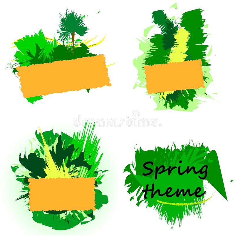 Set of Templates in Nature and Spring Theme Stock Vector - Illustration ...