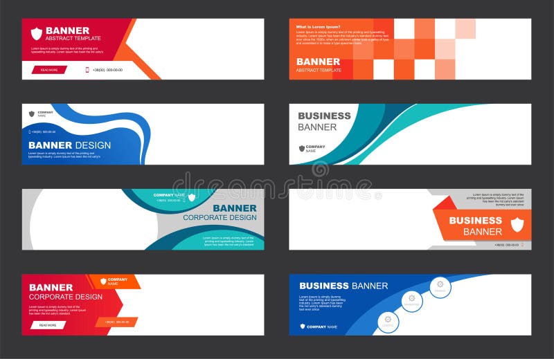 Set of Templates for Web Site Design, Different Abstract Business ...