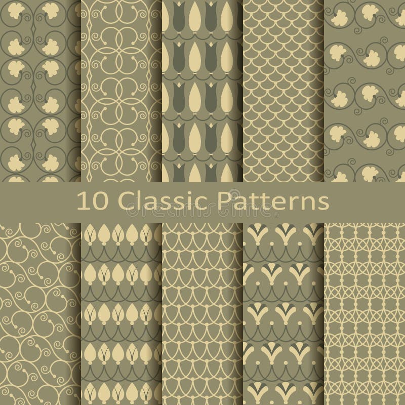 Classic patterns stock vector. Illustration of background - 17491311
