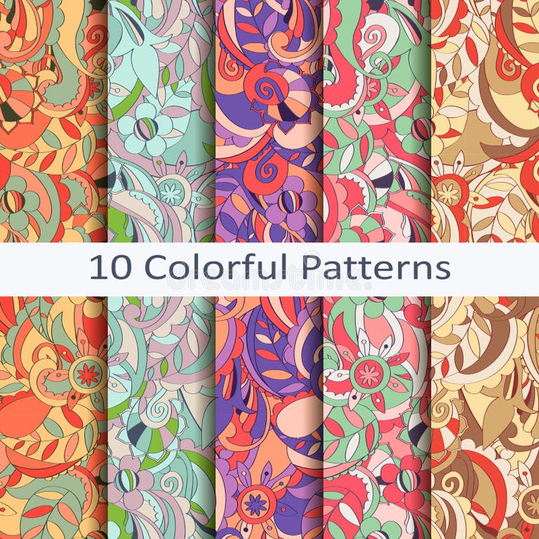 Colorful Patterns Stock Illustrations – 588,358 Colorful Patterns Stock ...