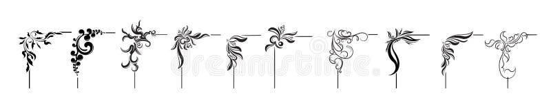 Set of 4 Pair of Decorative Vector Wings Isolated on White. Stock ...