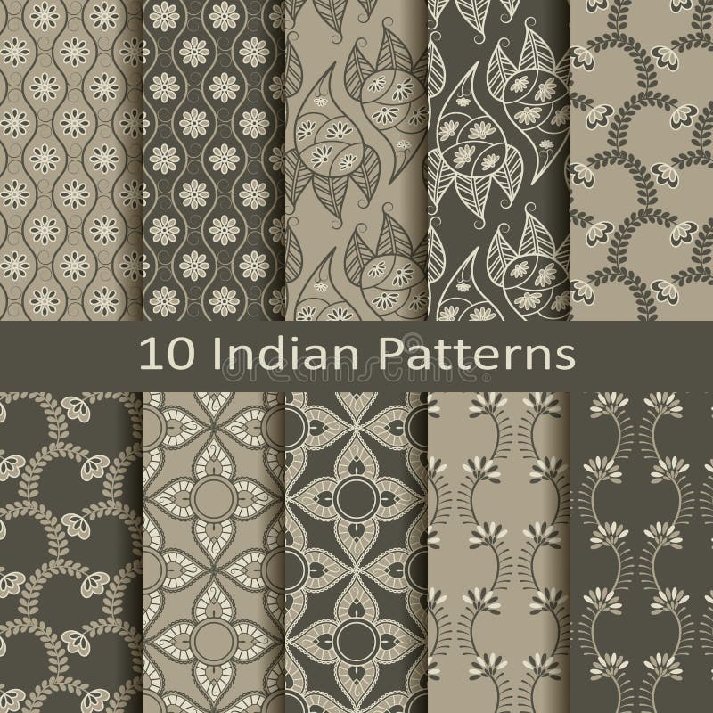 Indian patterns for design stock vector. Illustration of asia - 55886560