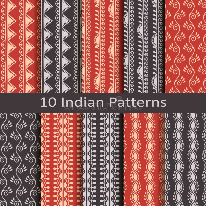 Indian patterns for design stock vector. Illustration of asia - 55886560