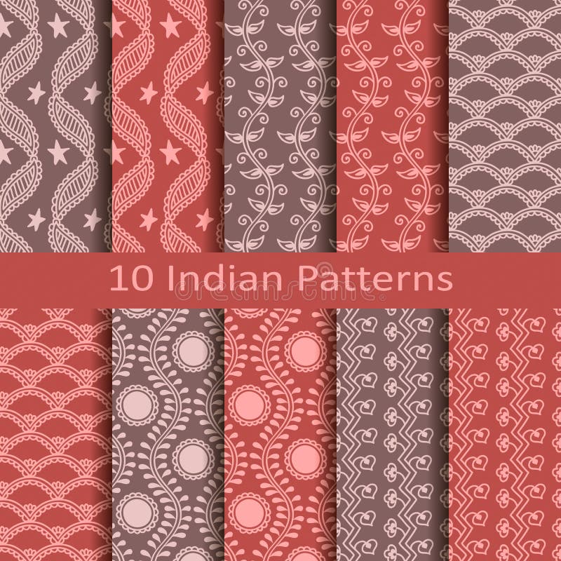 Indian patterns for design stock vector. Illustration of asia - 55886560