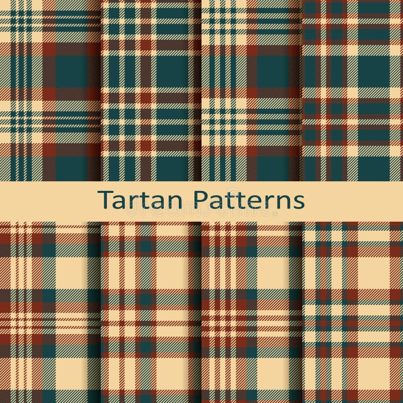 Set of ten tartan patterns stock vector. Illustration of tartan - 58766019