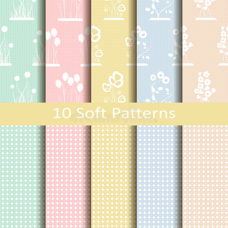 Set of ten soft patterns stock vector. Illustration of business - 46305863