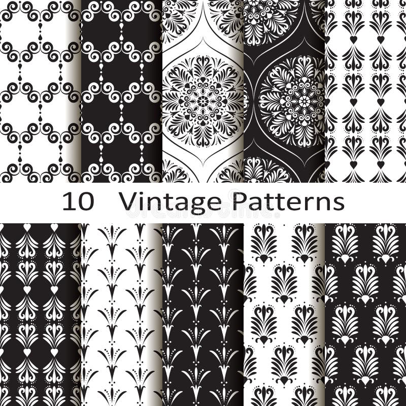 Vintage patterns stock illustration. Illustration of color - 9323277
