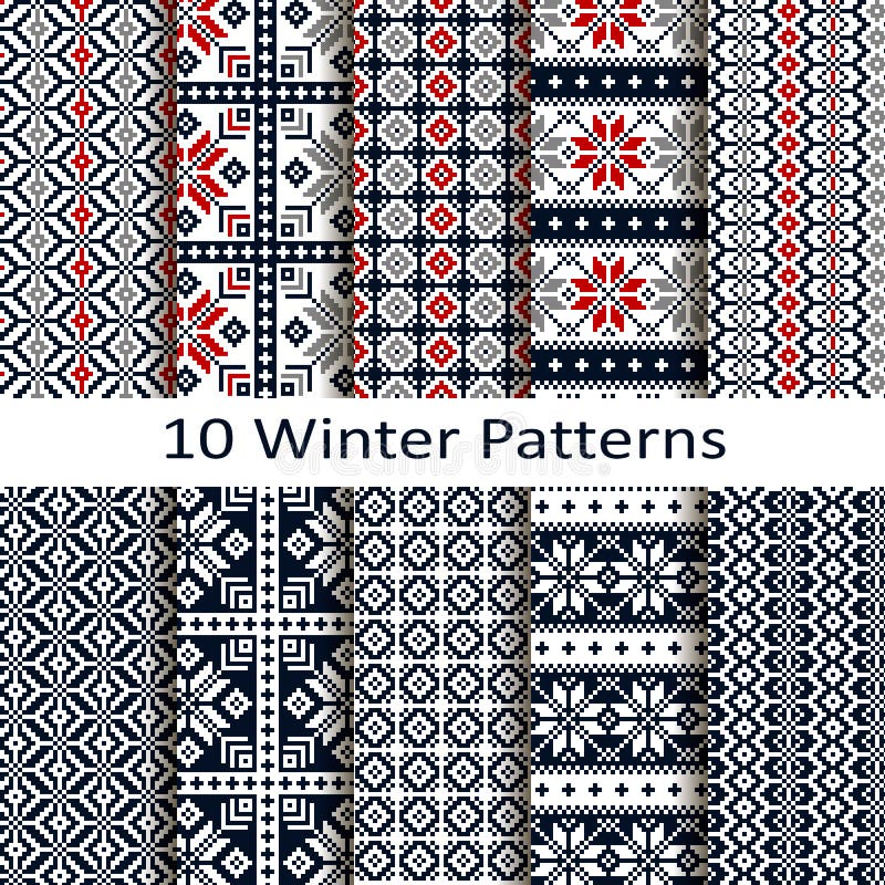 Winter patterns feathers stock illustration. Illustration of seamless ...