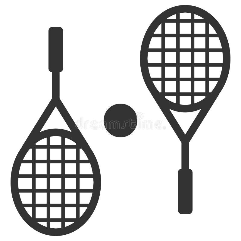 Set Tennis Icon. Flat Style Vector Illustration Isolated on White ...
