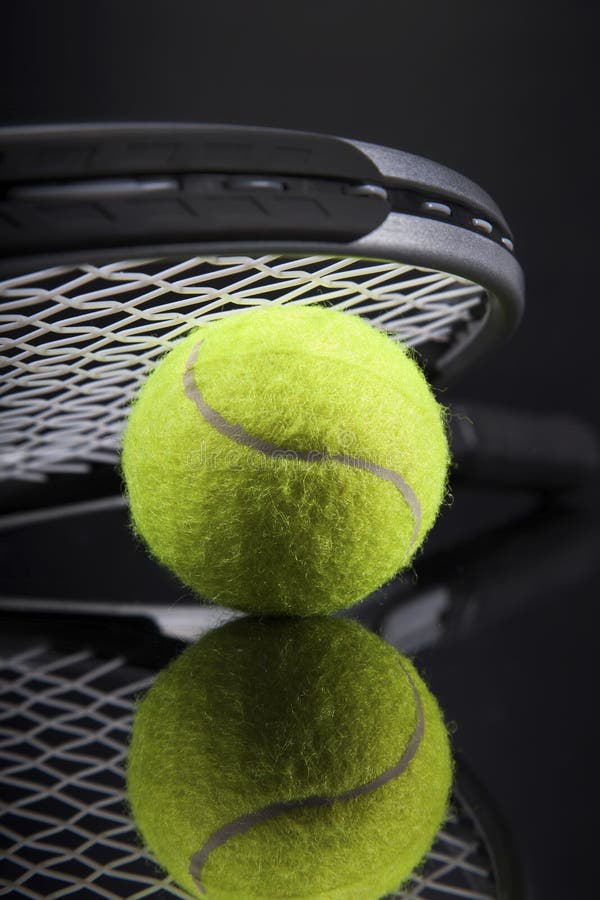 A Set of Tennis. Racket and Ball Stock Image - Image of competition ...