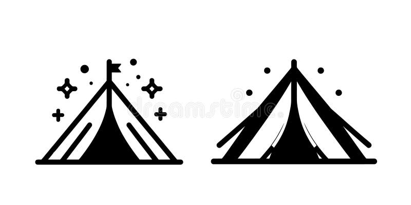 Set of Tents, Tent Icons, Vector Illustration of Tents. Stock Vector ...