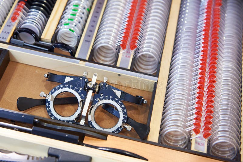 Set of Test Eyeglass Lenses Editorial Stock Image - Image of ophthalmic ...