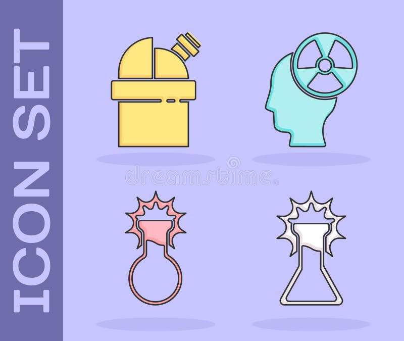 Set Test Tube and Flask, Astronomical Observatory, Test Tube and Flask ...