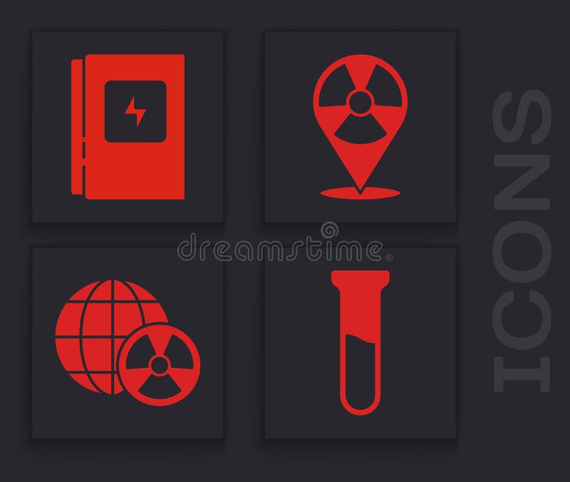 Set Test Tube and Flask, Electrical Panel, Radioactive in Location and ... Set Test Tube and Flask, Electrical Panel, Radioactive in Location and ...