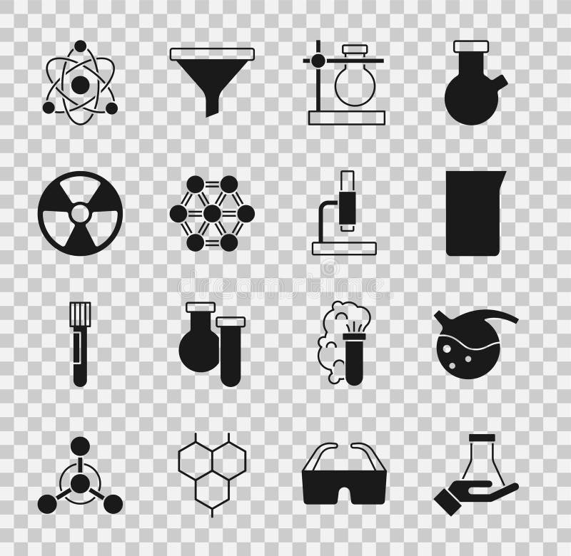 Set Test Tube and Flask, Laboratory Glassware or Beaker, on Stand ...