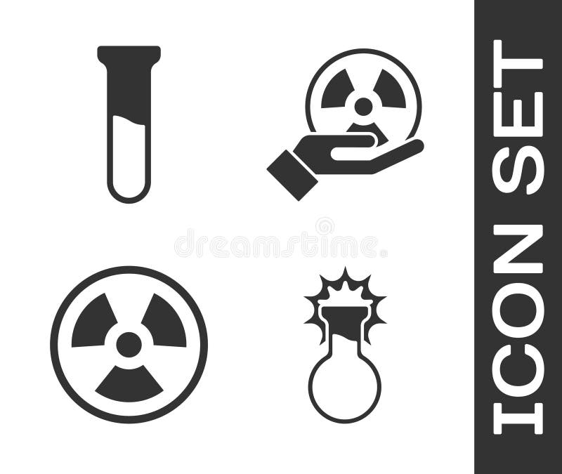 Set Test Tube and Flask, Test Tube and Flask, Radioactive and ...
