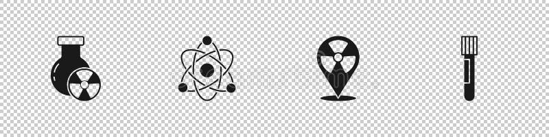 Set Test Tube Radiation, Atom, Radioactive in Location and and Flask ...