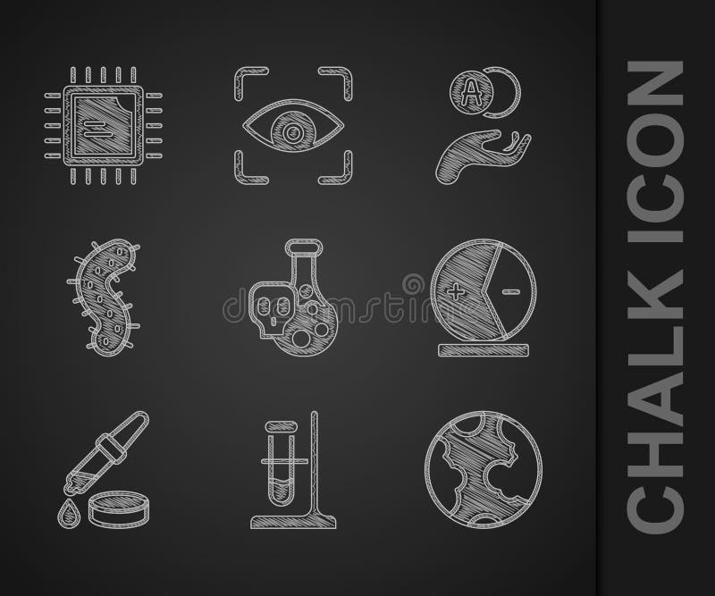Set Test Tube with Toxic Liquid, Flask on Stand, Earth Globe, Atom ... Set Test Tube with Toxic Liquid, Flask on Stand, Earth Globe, Atom ...